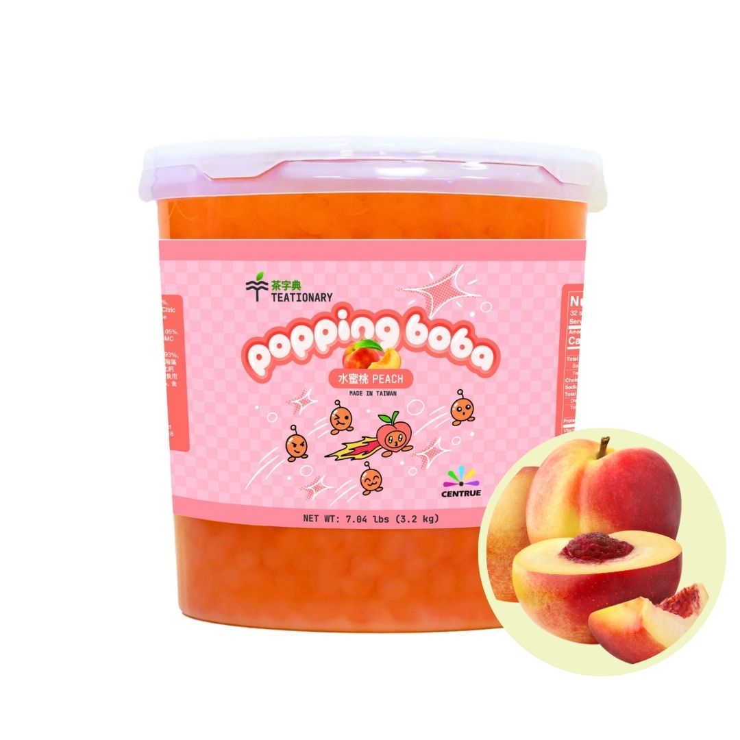 Peach popping balls (3.2kg x 4tubs) - Teationary USA