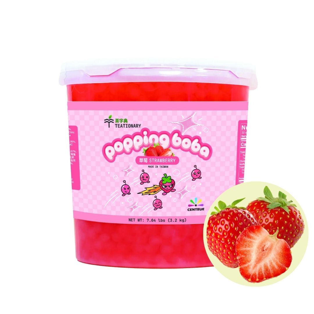 Strawberry Popping Balls (3.2kg x 4tubs) - Teationary USA